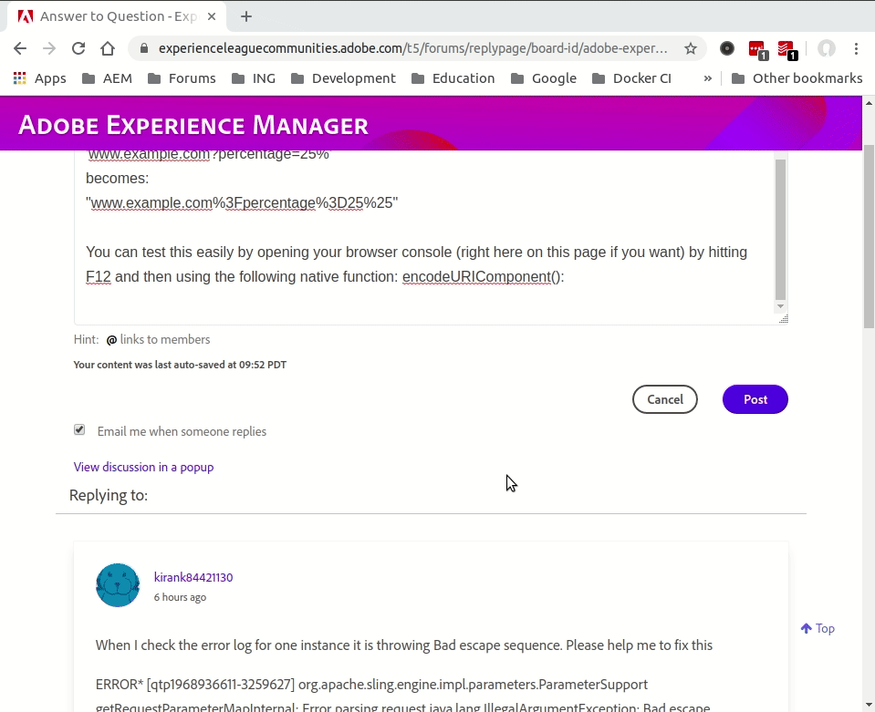 Solved: Please help me to fix this error "java.lang.Illega... - Adobe ...