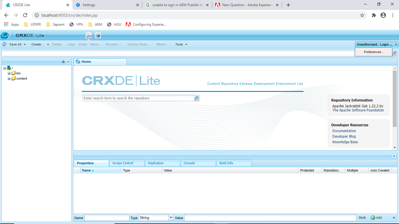 Solved: Unable to Sign in to the local AEM 6.5 Publish Ins... - Adobe Experience League ...