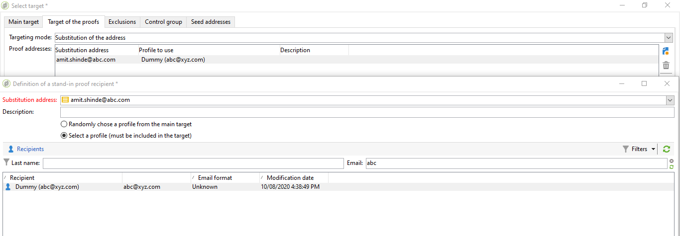 Solved: Re: Send proof with substitution address not in ma... - Adobe Experience League ...