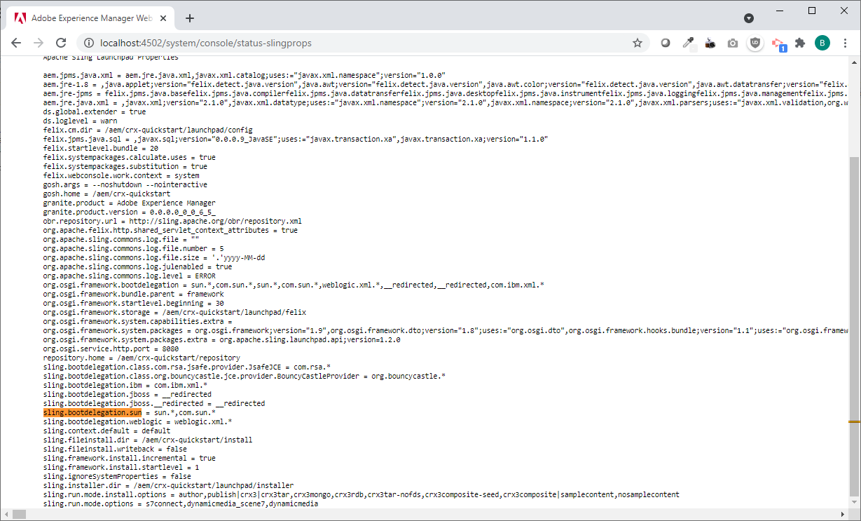 Local AEM instance won't start (500 error) - Adobe Experience League Community - 406590
