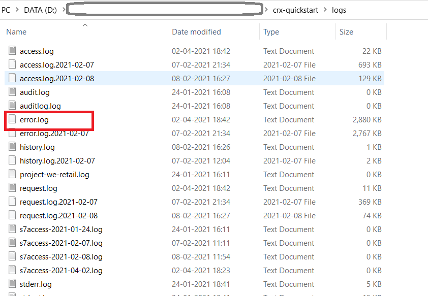 Local AEM instance won't start (500 error) - Adobe Experience League Community - 406590