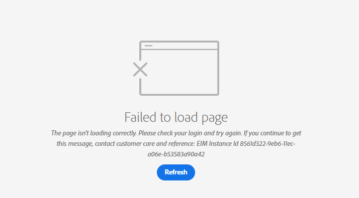 Solved: Failed to load Page - Adobe Experience League Community - 443426
