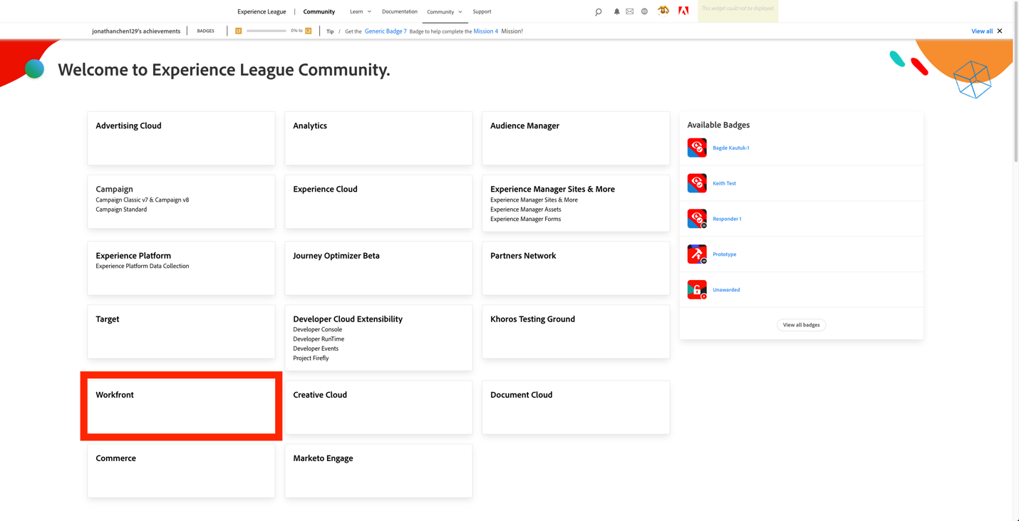 Logging into Experience League after Username Regi... - Adobe ...