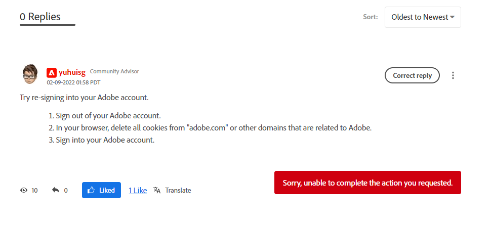 Failed to load page - Adobe Experience League Community - 544280