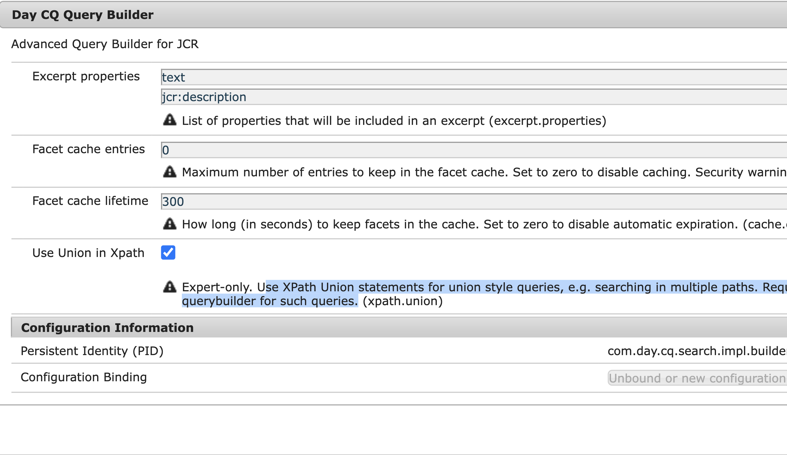 Solved: Advanced Configuration for QueryBuilder API: Cachi... - Adobe Experience League ...