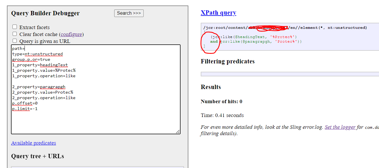 Solved: Failed to search two different type's in Query bui... - Adobe Experience League ...