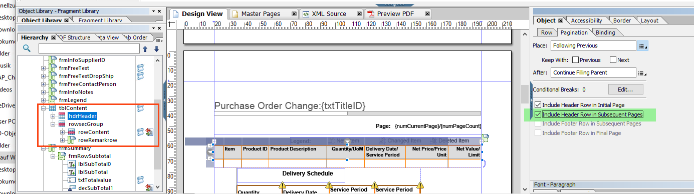 Solved Header Of Table Not Working Sap Form Livecycle D Adobe