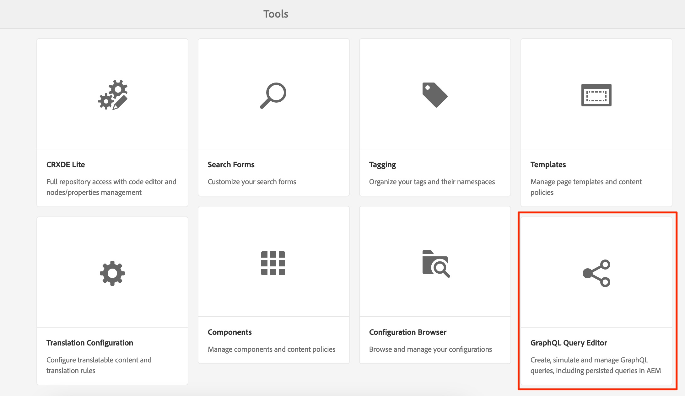 Solved Aem 65 Graphql Query Editor Option Not Showing Adobe