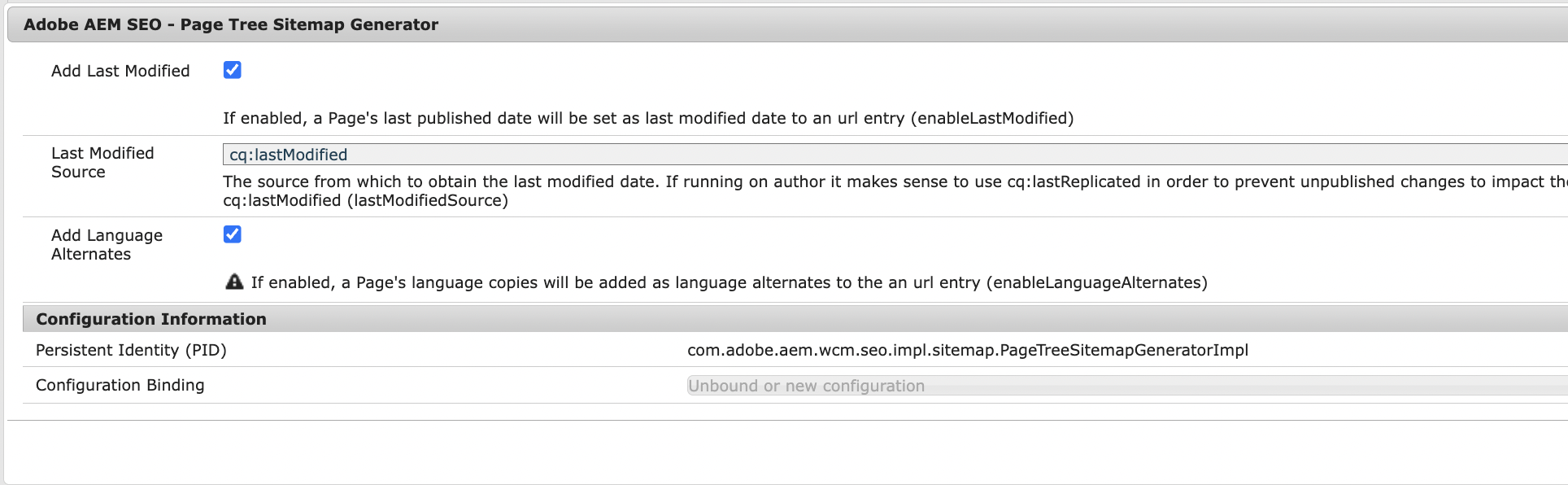Apache sling sitemap not showing lastmod element i... - Adobe Experience League Community - 577078