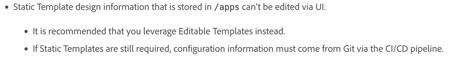 Solved: Can we use static template created using slingReso... - Adobe Experience League ...