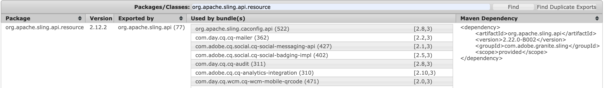 Solved: org.apache.sling.api.resource,version=[2.11,2.12) ... - Adobe Experience League ...