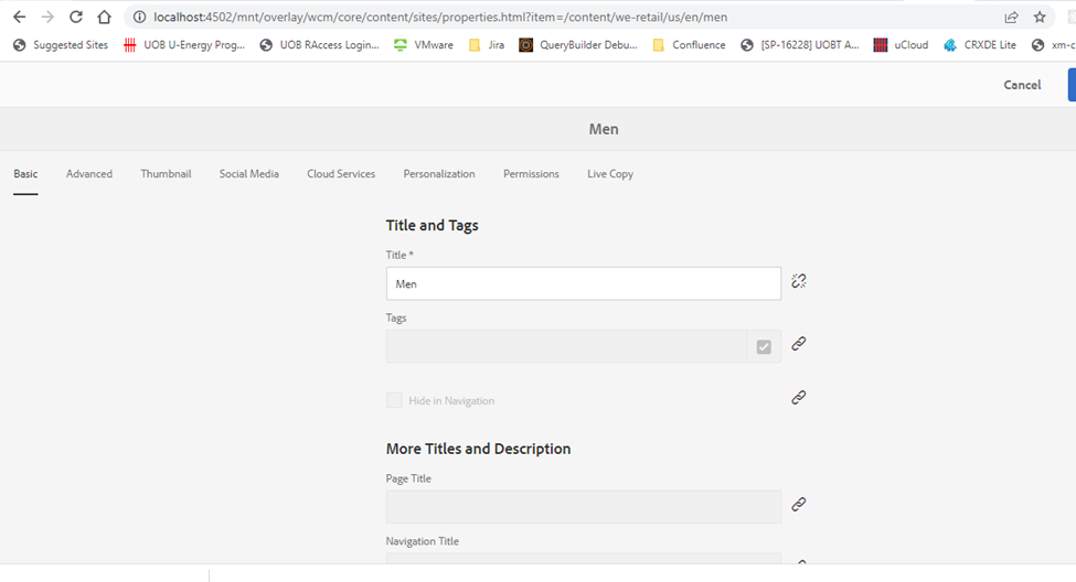 Solved: AEM 6.5 Page properties page is showing blank - Adobe Experience League Community - 586519