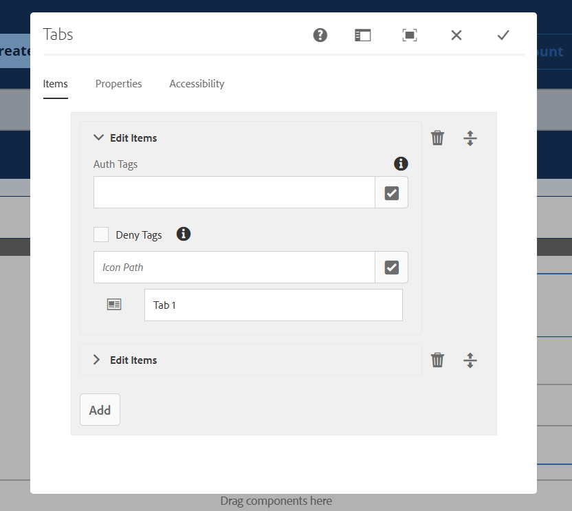 Solved: Tabs components items tab customization - aem clou... - Adobe ...