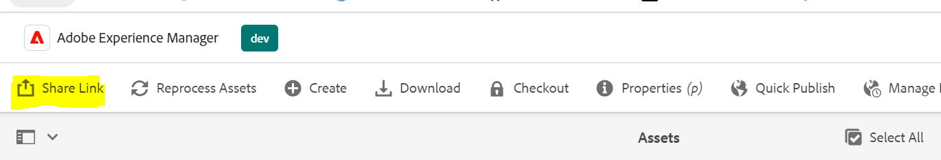 Solved: In AEM Cloud instance we have share link button ho... - Adobe Experience League ...