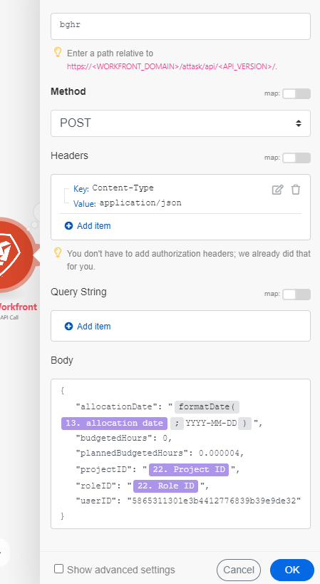 Custom API Call (POST) request erroring out on Bod... - Adobe ...