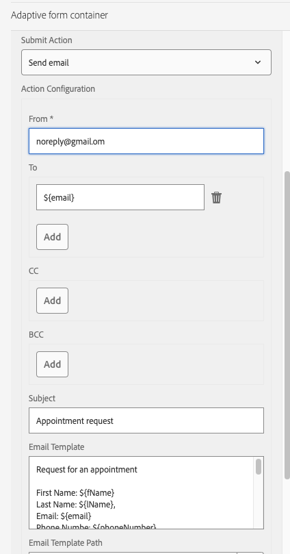Solved: Adaptive Form Email Template in Other Language - Adobe Experience League Community - 693496