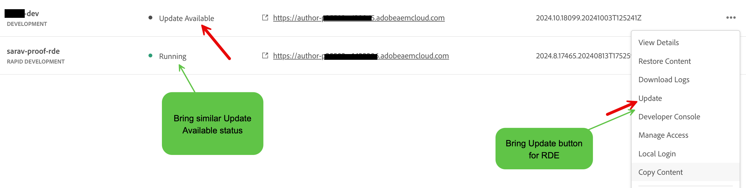 Ability to Upgrade RDE environment - Adobe Experience League Community ...