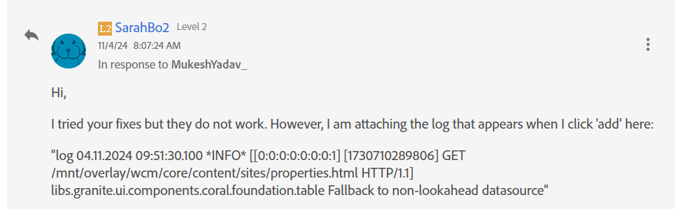 Nested Multifield Not Allowing To Add More Items Adobe Experience