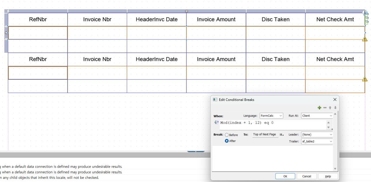 Re: How to display two identical tables simultaneo... - Adobe ...