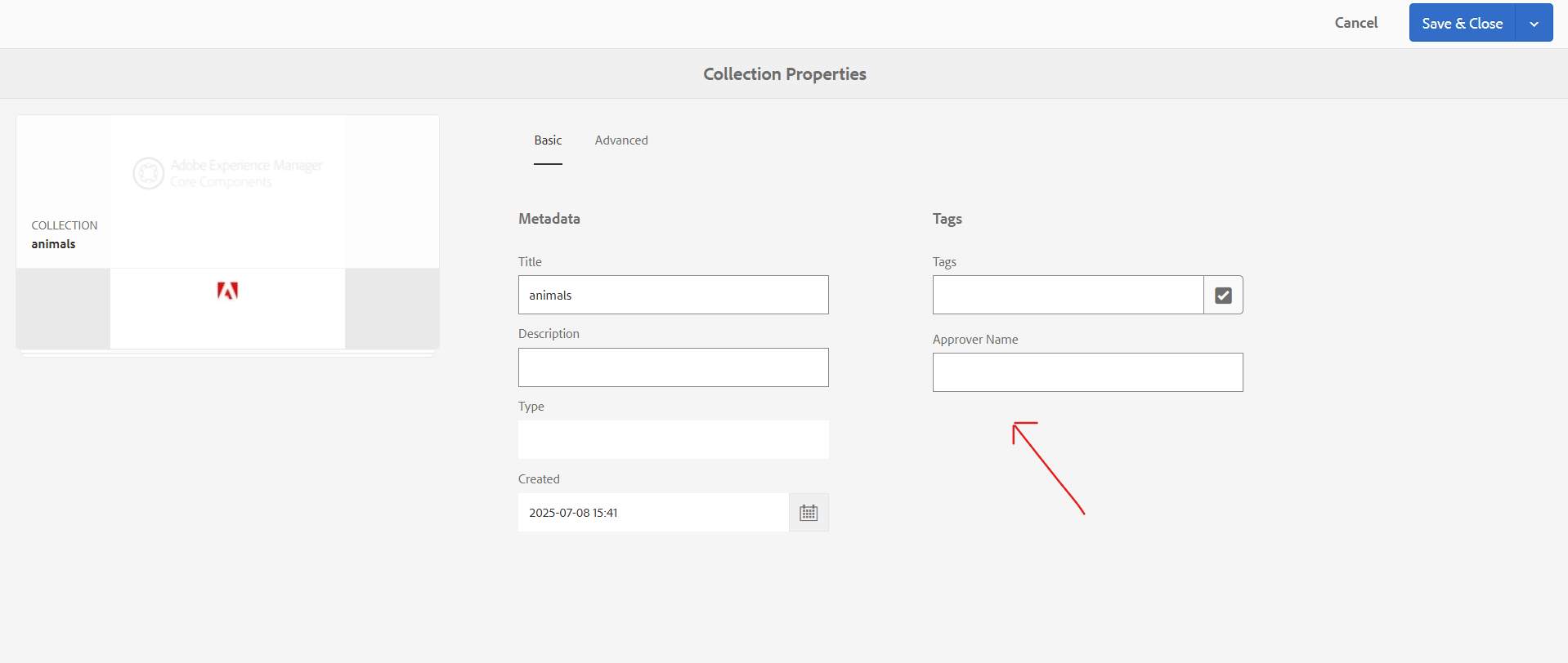 Solved: Custom Metadata Schema on Collections - Adobe Experience League Community - 763257
